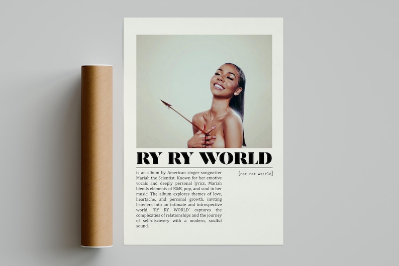 Mariah the Scientist RY RY WORLD Poster Minimalist Music Poster Vintage ...