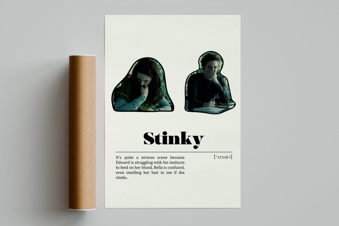 Twilight Stinky Poster Robert Pattinson Skin of a Killer Minimalist ...
