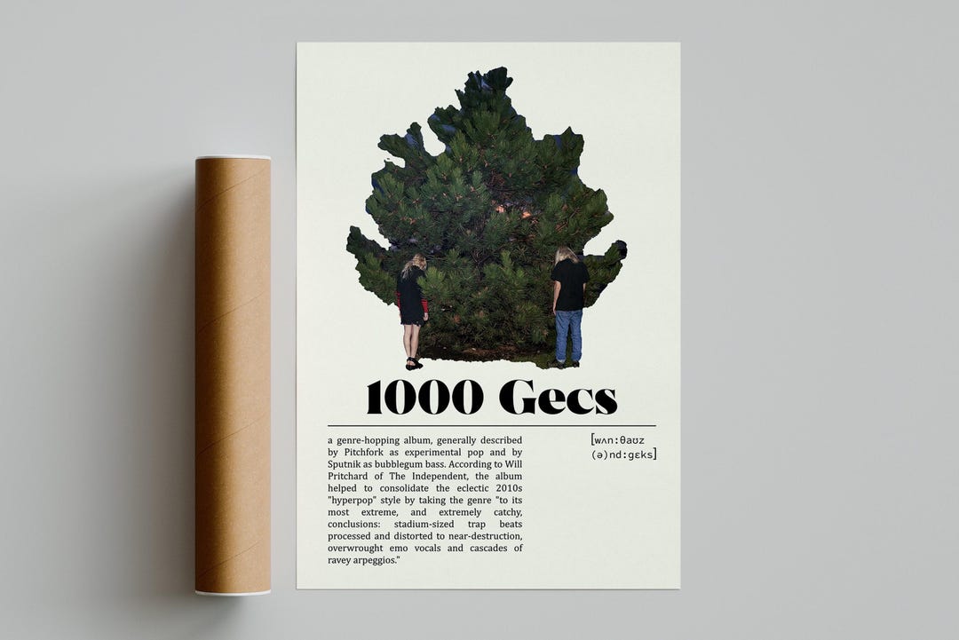 100 Gecs 1000 Gecs Poster Minimalist Music Poster Vintage Retro Art ...
