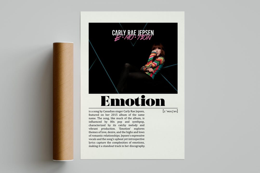 Carly Rae Jepsen Emotion Poster Minimalist Music Poster Vintage Retro ...