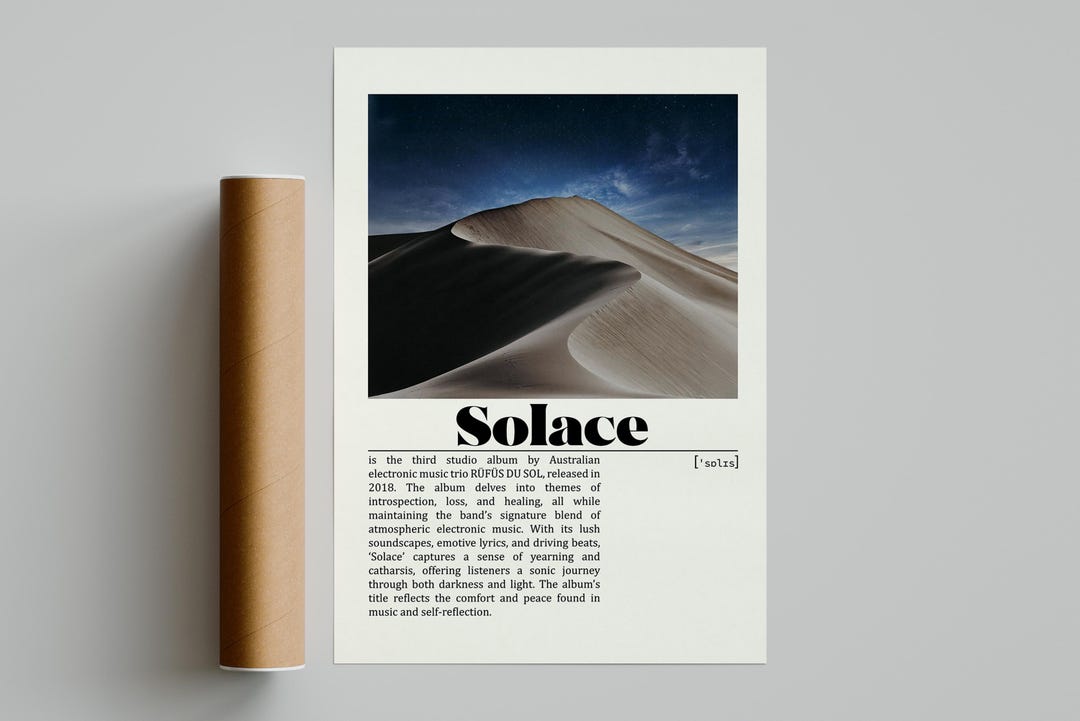 Rufus Du Sol Solace Poster Minimalist Music Poster Vintage Retro Art ...