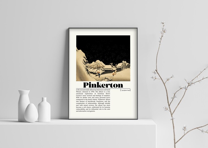Weezer Pinkerton Poster Minimalist Music Poster Vintage Retro Art Print ...