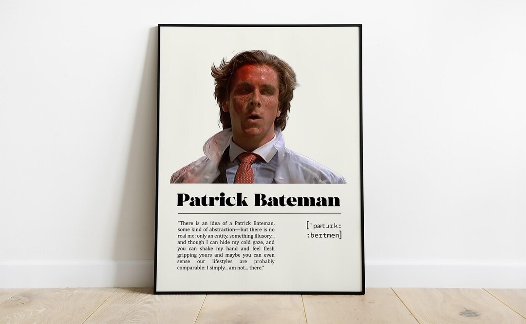 American Psycho Patrick Bateman Poster Definition Poster Minimalist ...