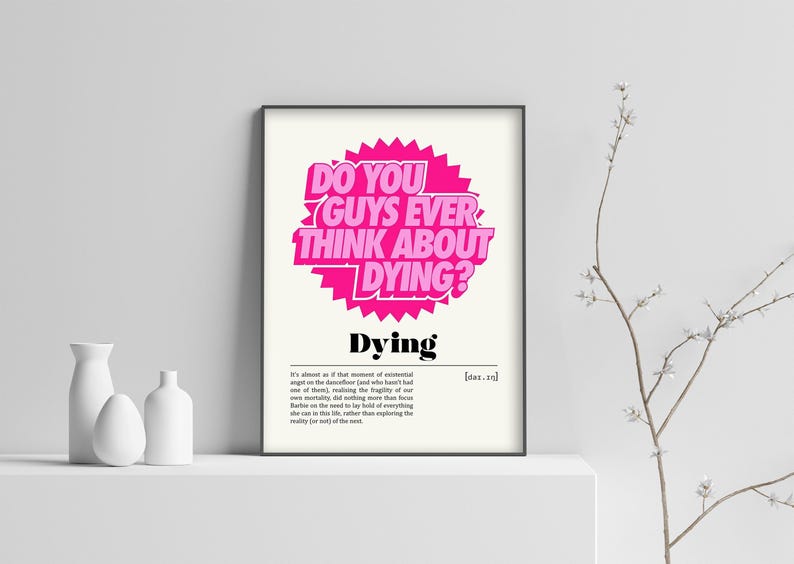 Barbie Dying Poster Movie Poster Minimalist Movie Poster Vintage Retro ...