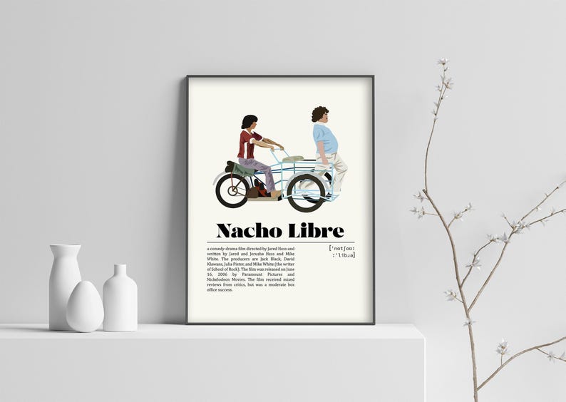 Nacho Libre Poster Ridley Scott Minimalist Movie Poster Vintage Retro ...