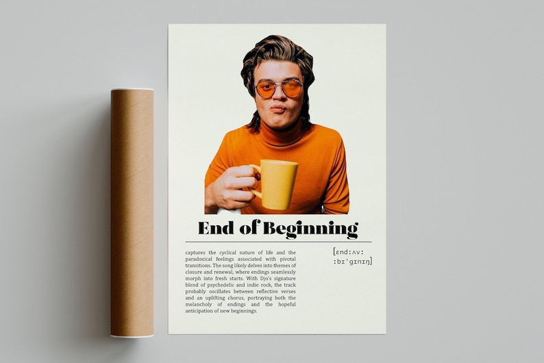 Djo End of Beginning Poster Minimalist Music Poster Vintage Retro Art ...
