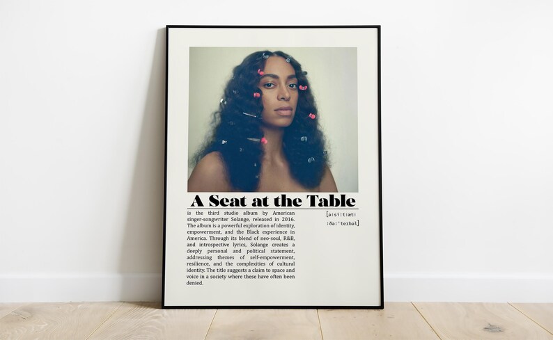 Solange A Seat at the Table Poster Minimalist Music Poster Vintage ...