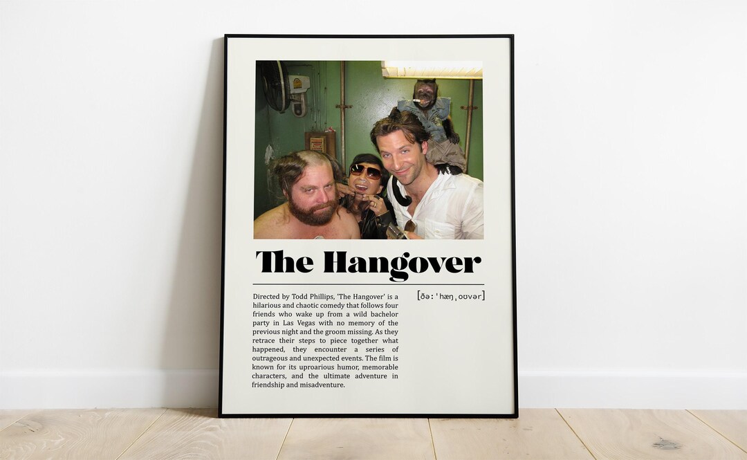 The Hangover Poster Todd Phillips Minimalist Movie Poster Vintage Retro ...