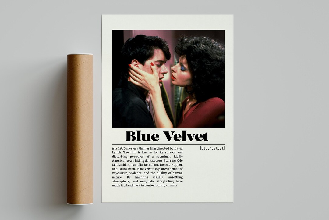Blue Velvet Poster David Lynch Minimalist Movie Poster Vintage Retro ...