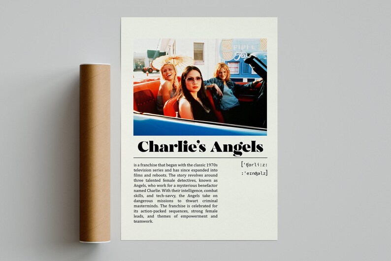 Charlies Angels Mcg Minimalist Movie Poster Vintage Retro Art Print ...