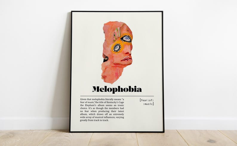 Cage the Elephant Melophobia Poster Minimalist Music Poster Vintage ...
