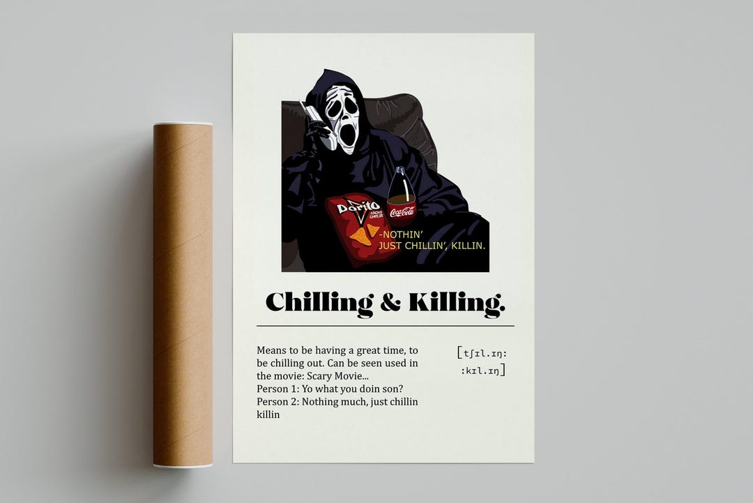 Scream Chillin' and Killin' Poster Minimalist Movie Poster Vintage ...