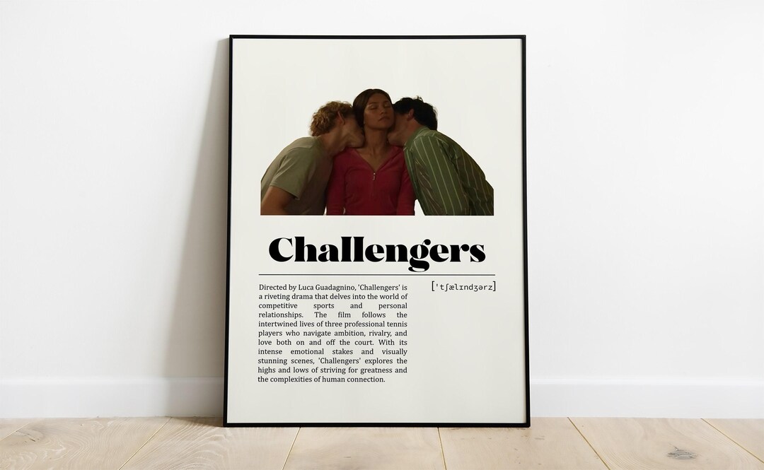 Challengers Poster Luca Guadagnino Minimalist Movie Poster Vintage Retro Art Print Custom Poster ...