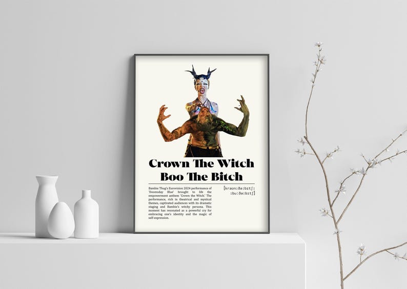 Bambie Thug Crown the Witch Boo Poster Minimalist Music Poster Vintage ...