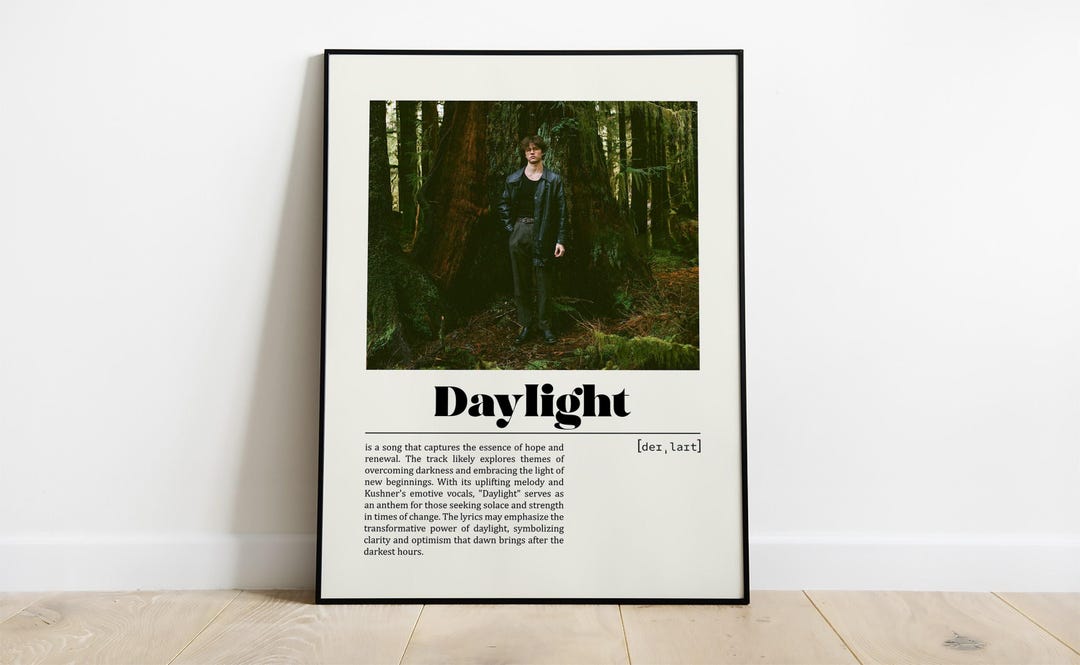 Daylight David Kushner Poster Minimalist Music Poster Vintage Retro Art ...