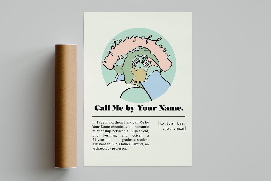 Call Me by Your Name Poster Luca Guadagnino Minimalist Movie Poster Vintage Retro Art Print ...