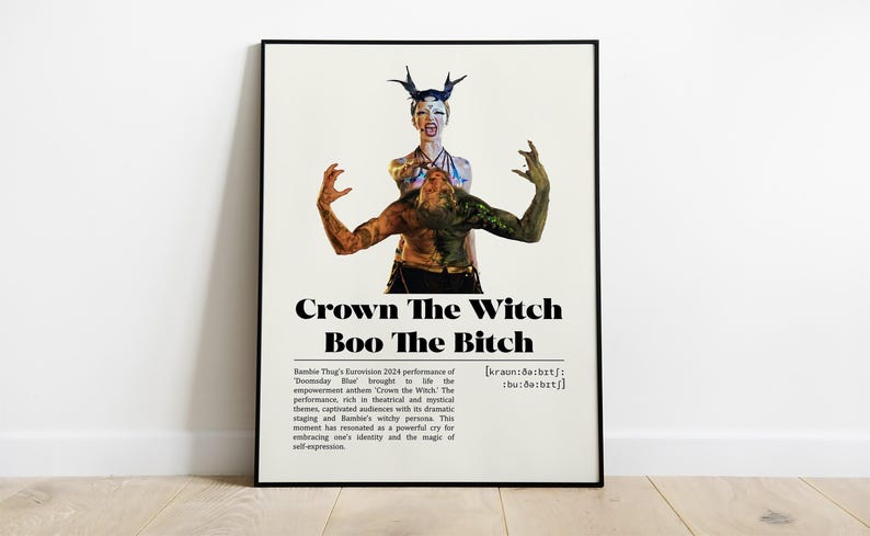 Bambie Thug Crown the Witch Boo Poster Minimalist Music Poster Vintage ...