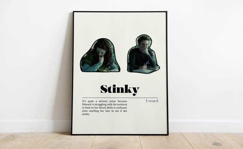 Twilight Stinky Poster Robert Pattinson Skin of a Killer Minimalist ...