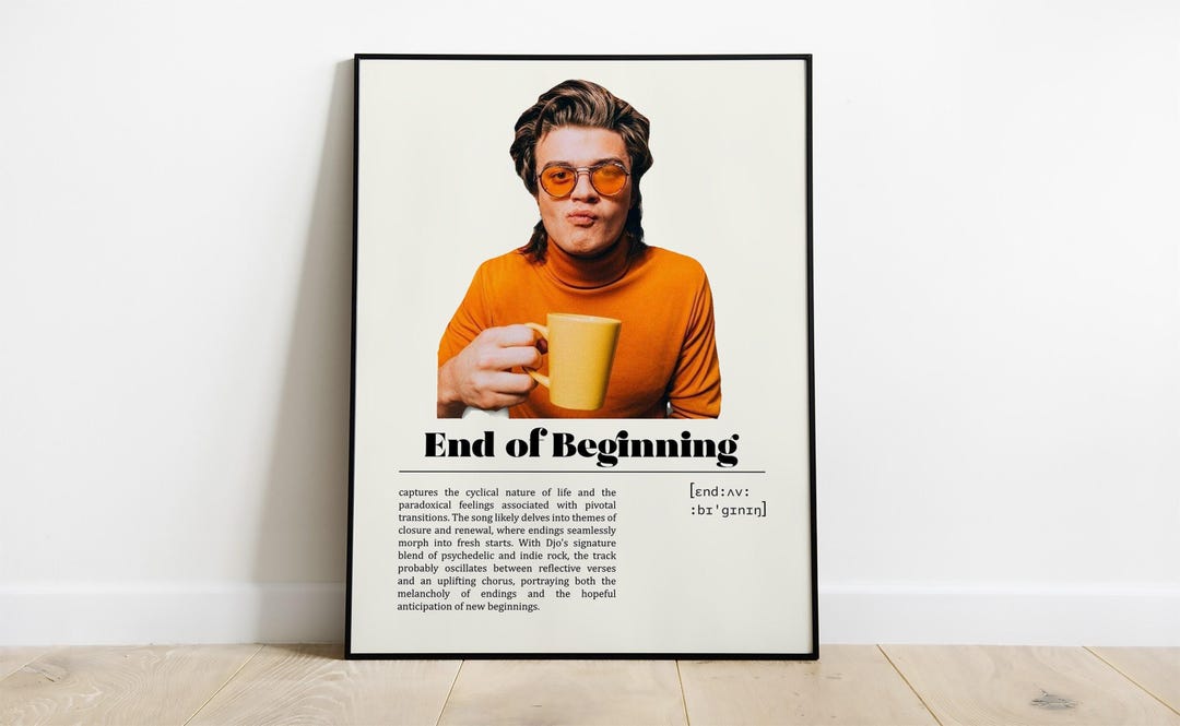 Djo End of Beginning Poster Minimalist Music Poster Vintage Retro Art ...