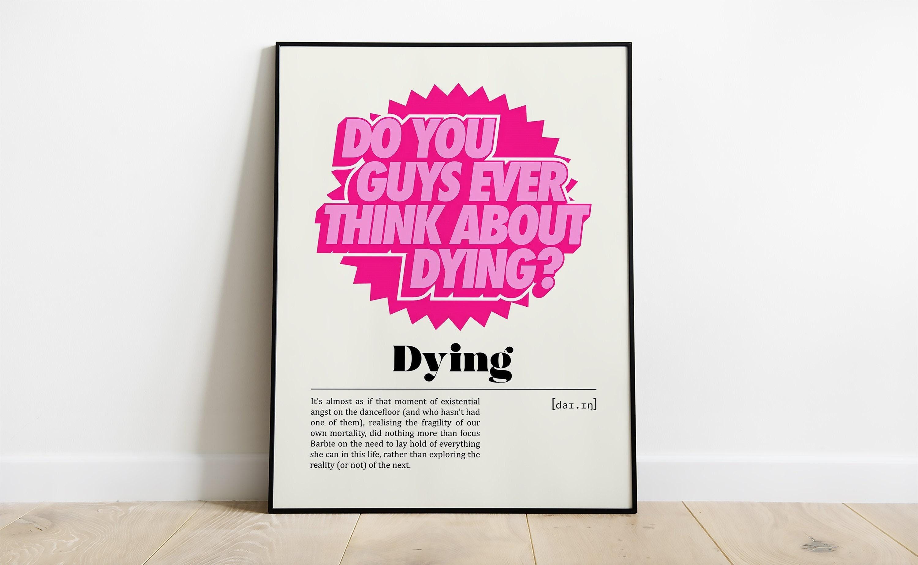 Barbie Dying Poster Movie Poster Minimalist Movie Poster Vintage Retro ...