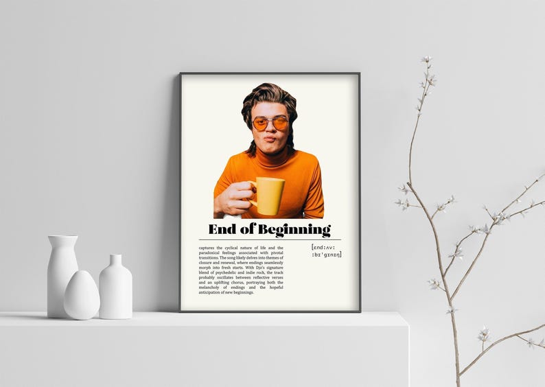 Djo End of Beginning Poster Minimalist Music Poster Vintage Retro Art ...