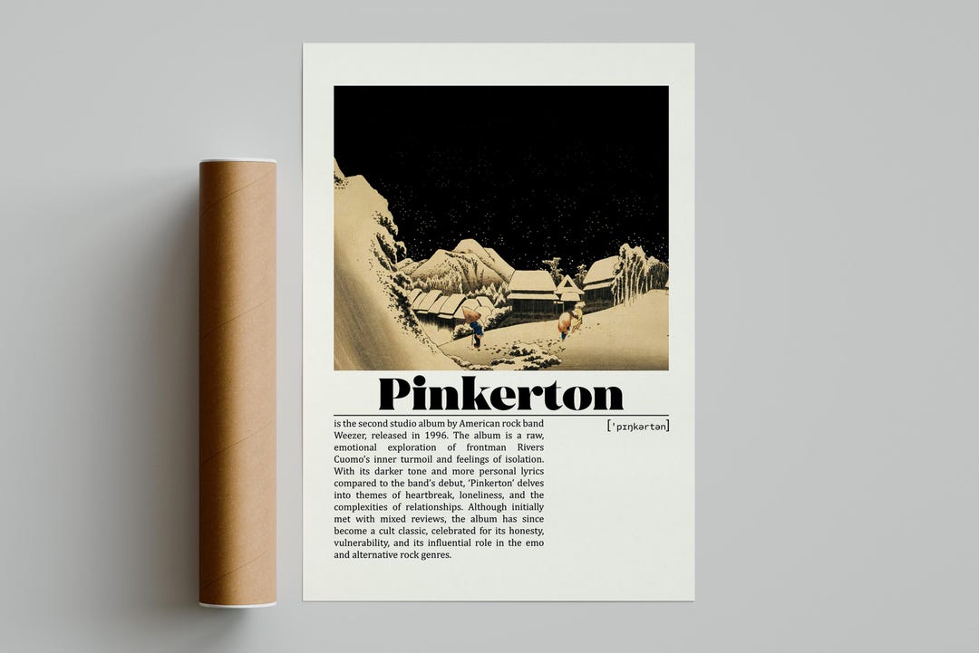 Weezer Pinkerton Poster Minimalist Music Poster Vintage Retro Art Print ...