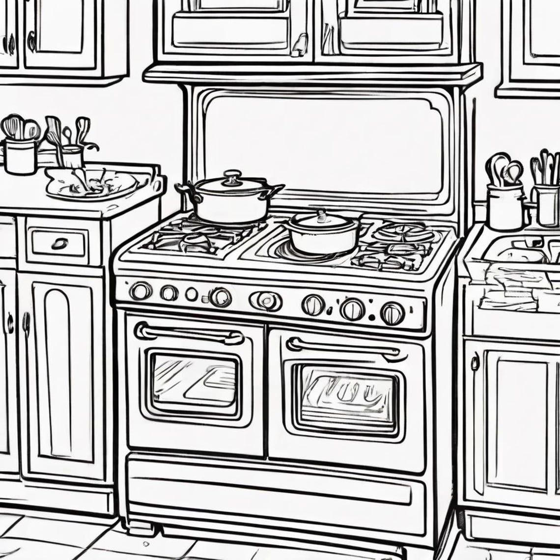 7 Coloring Sheets Kitchen - Etsy