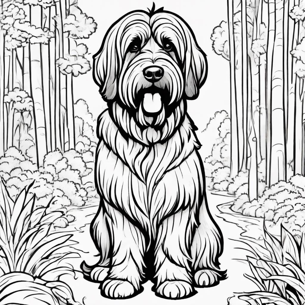 5 Coloring Sheets Dogs - Etsy