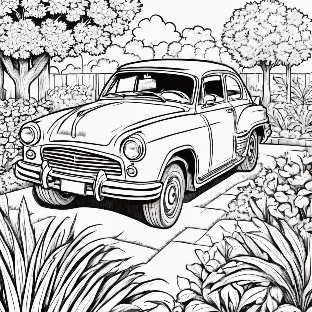 6 Coloring Sheets Cars - Etsy