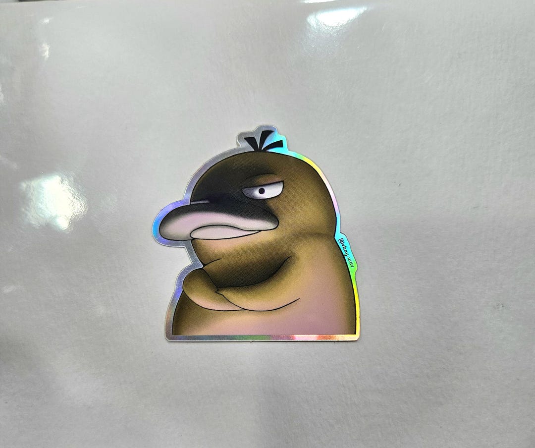 Custom Psyduck Pokemon Sticker Holographic - Etsy
