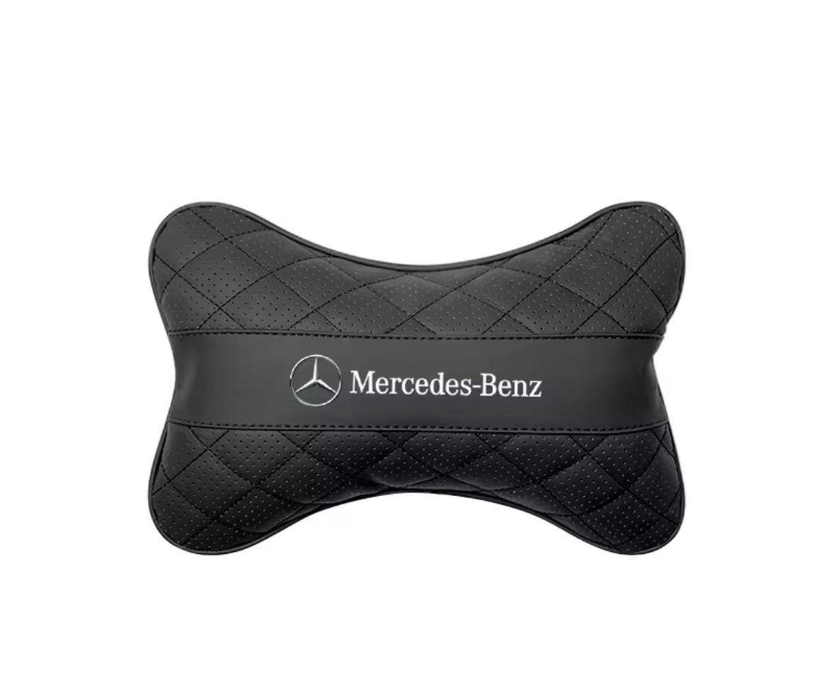 2x Mercedes Benz Black Car Headrest Neck Support Pillow Pair Comfortable PU Leather UK Stock Etsy