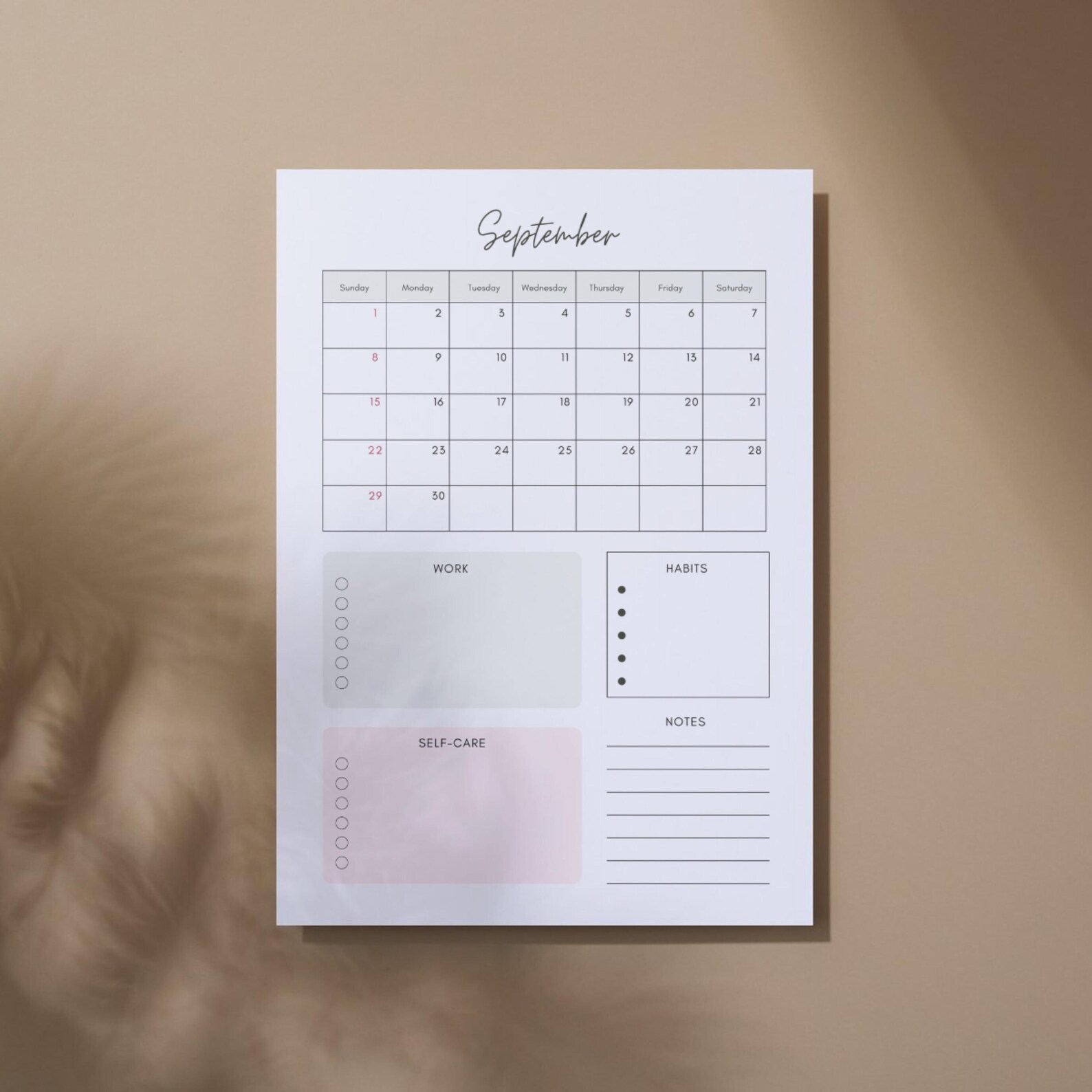 Printable Planner Bundle, Monthly Planner, A4, Plan for Academic Year ...
