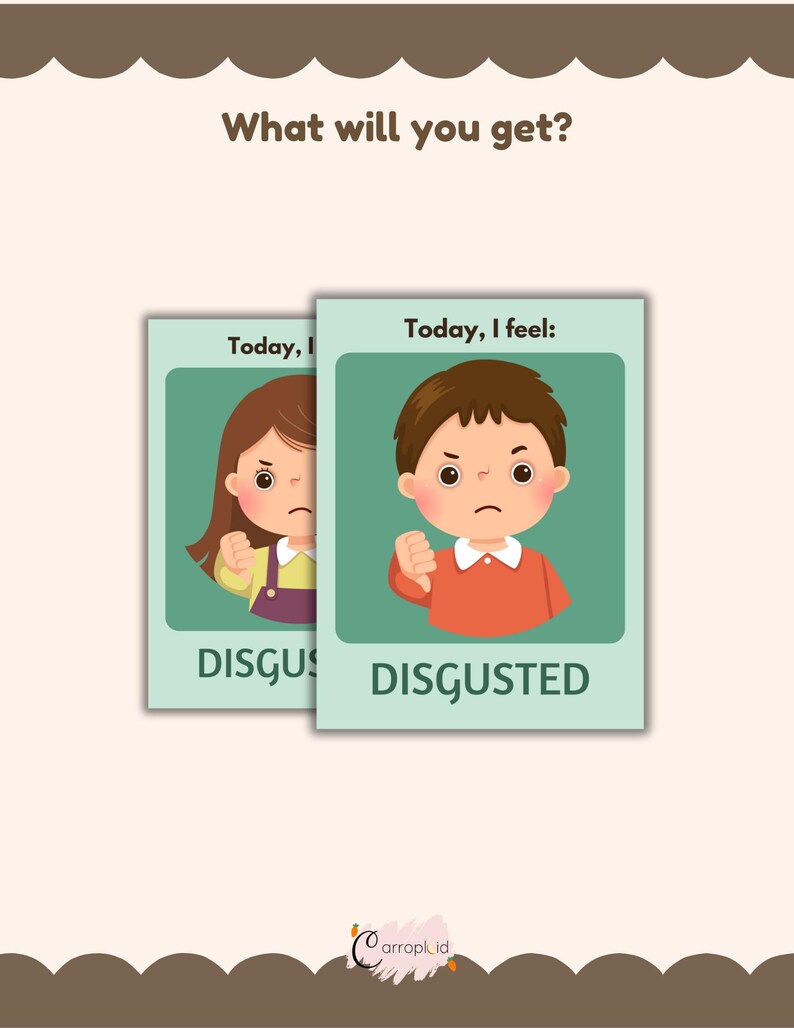 Emotions Flashcards for Kids Girl Boy Version Printable Toddler ...