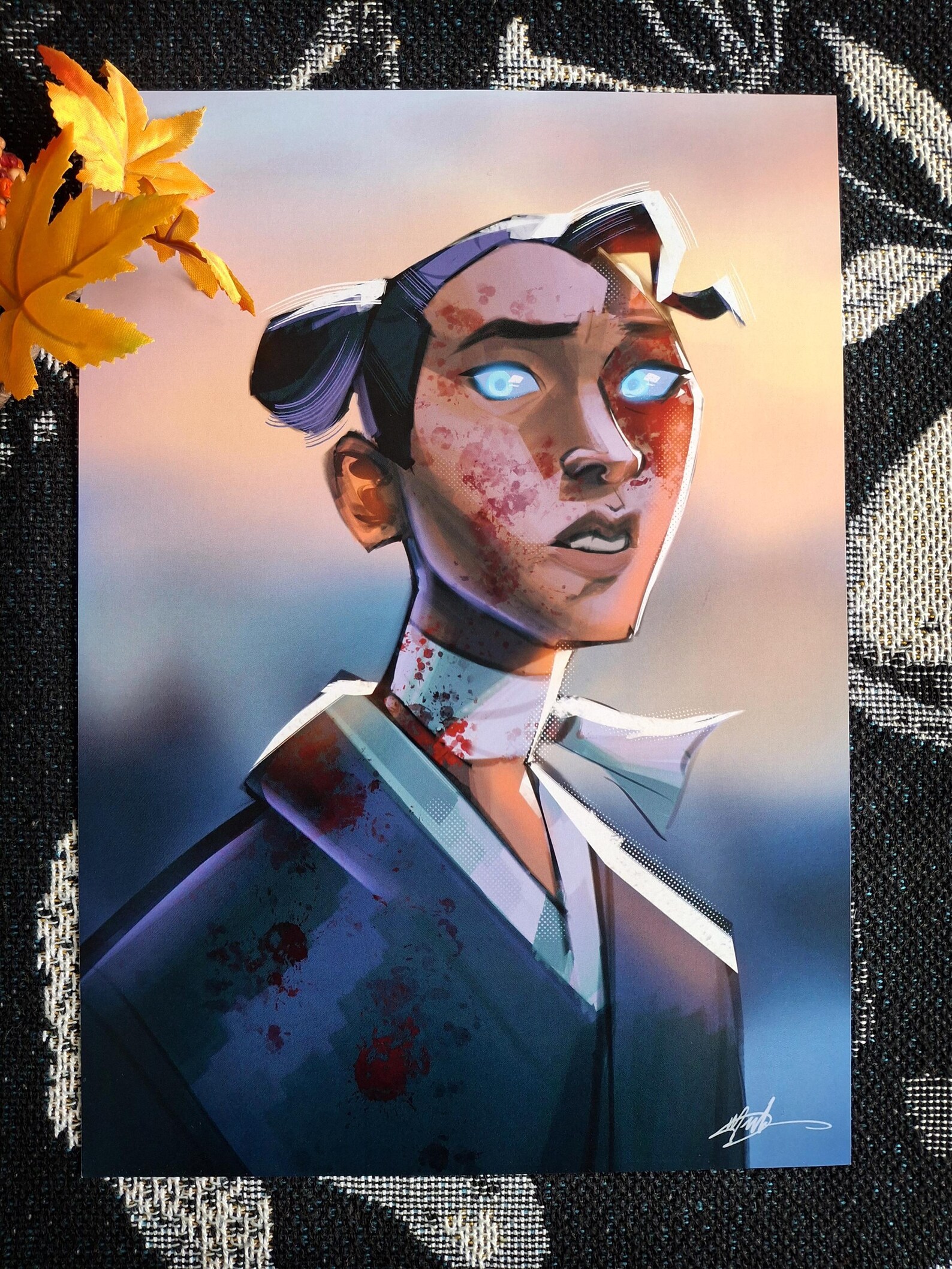 Blue Eye Samurai, Mizu Art Print A4, A5 - Etsy