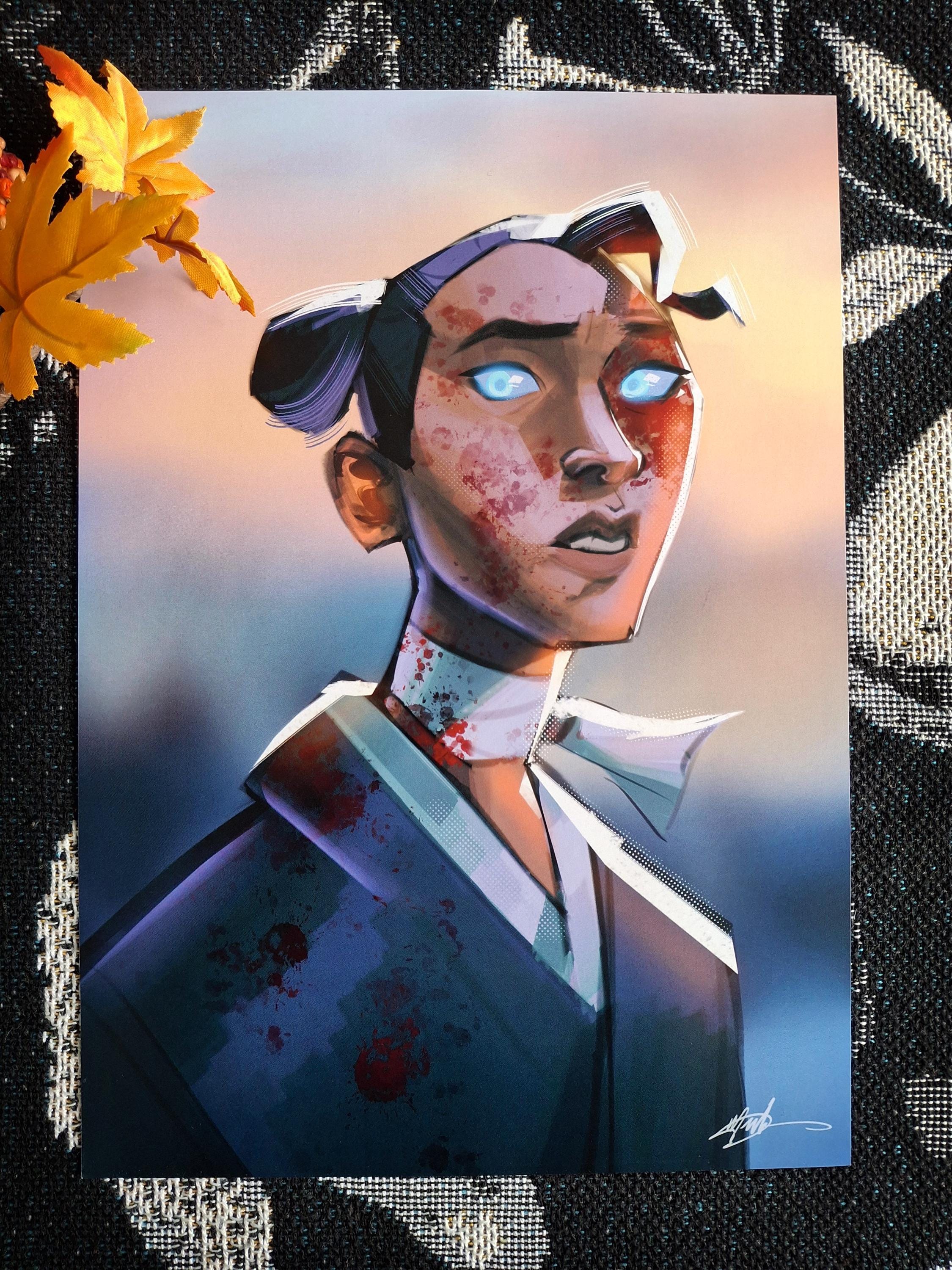 Blue Eye Samurai, Mizu Art Print - A4, A5 - Etsy