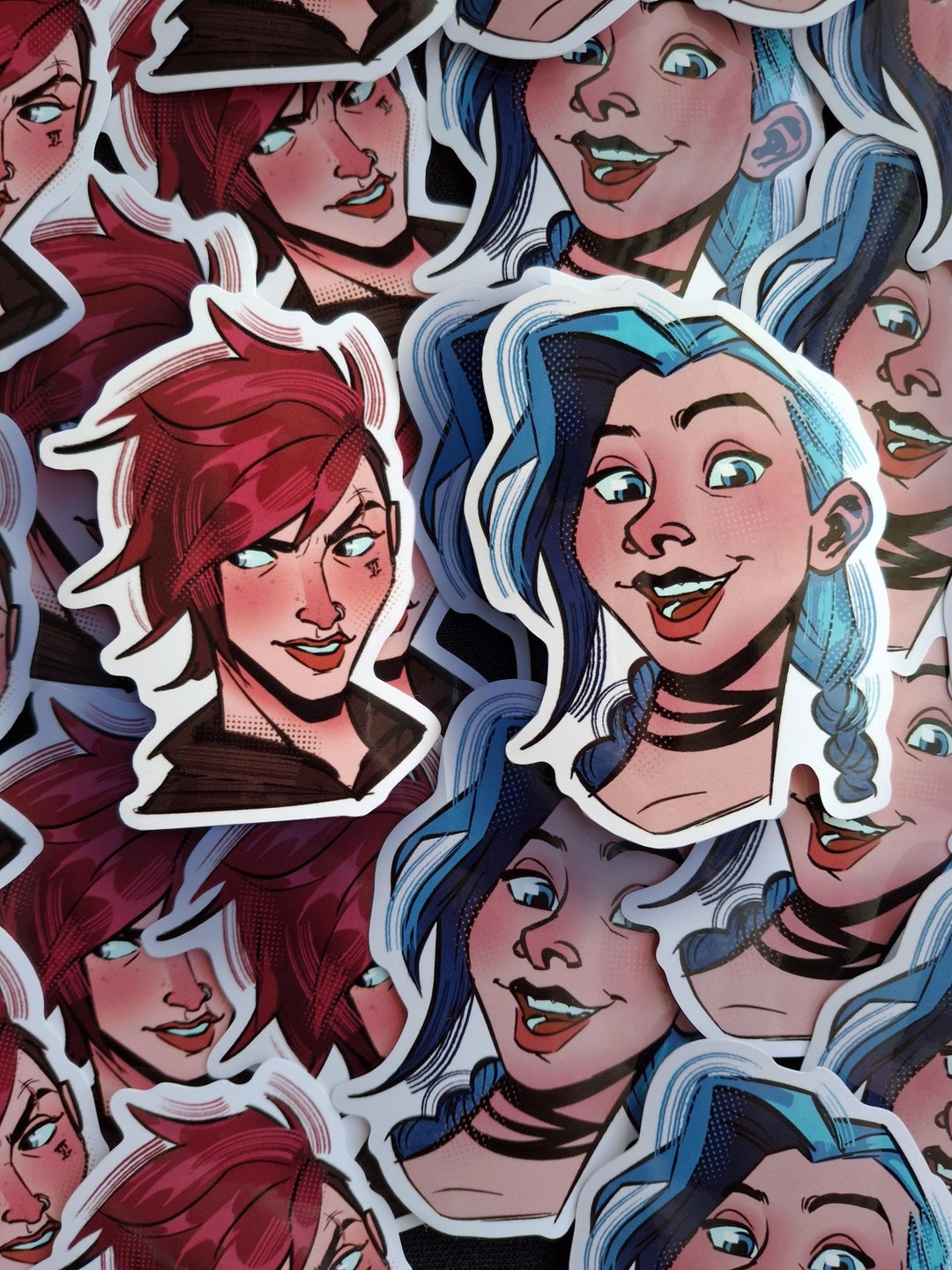 League of Legends/arcane Vi, Jinx Vinyl Stickers - 3 Inch - Etsy