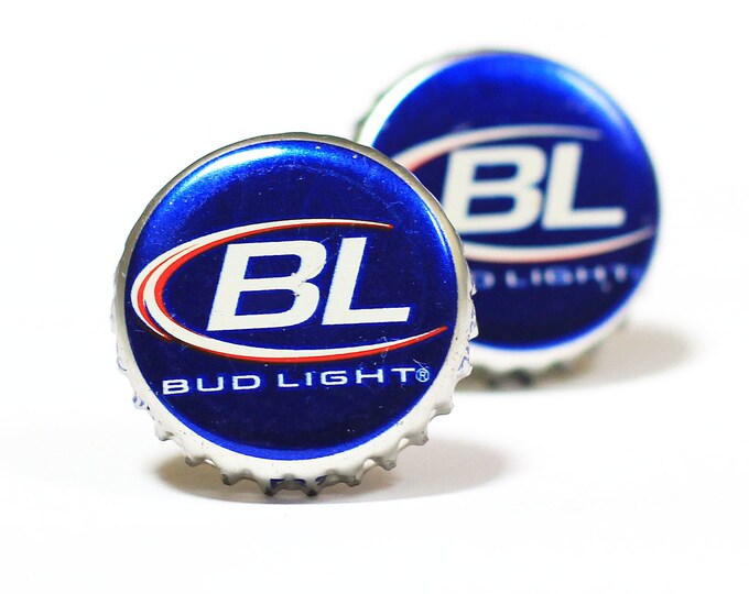 Blue Bud Light Beer Bottle Cap Cuff Links Cufflinks - Etsy