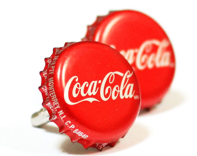 Red Coca-cola Coke Soda Pop Bottle Cap Cufflinks Cuff Links - Etsy