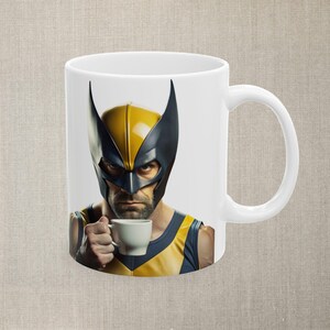 Deadpool and Wolverine Drinking Coffee Ceramic Mug, 11oz, 15oz - Etsy