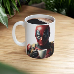Deadpool and Wolverine Drinking Coffee Ceramic Mug, 11oz, 15oz - Etsy