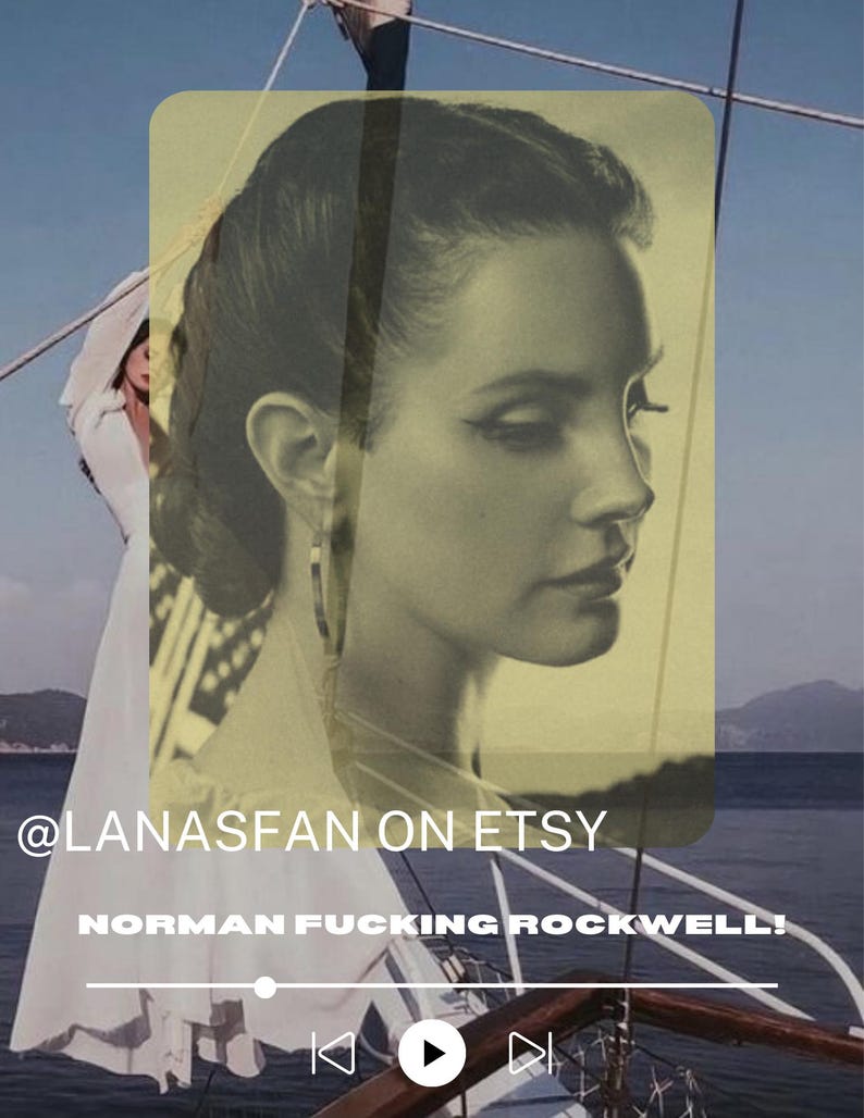 Lana Del Rey NFR Album norman Fucking Rockwell Wall Art & Home Decor ...