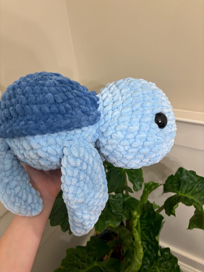 Jumbo Crochet Turtle Plush, Multiple Colors - Etsy