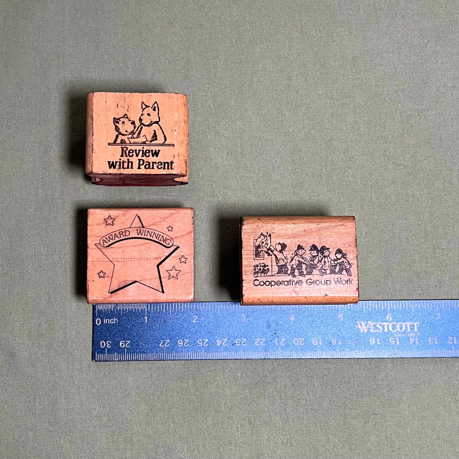 CHOOSE - Vintage Teacher Homework School Rubber Stamps Large - USED - Etsy