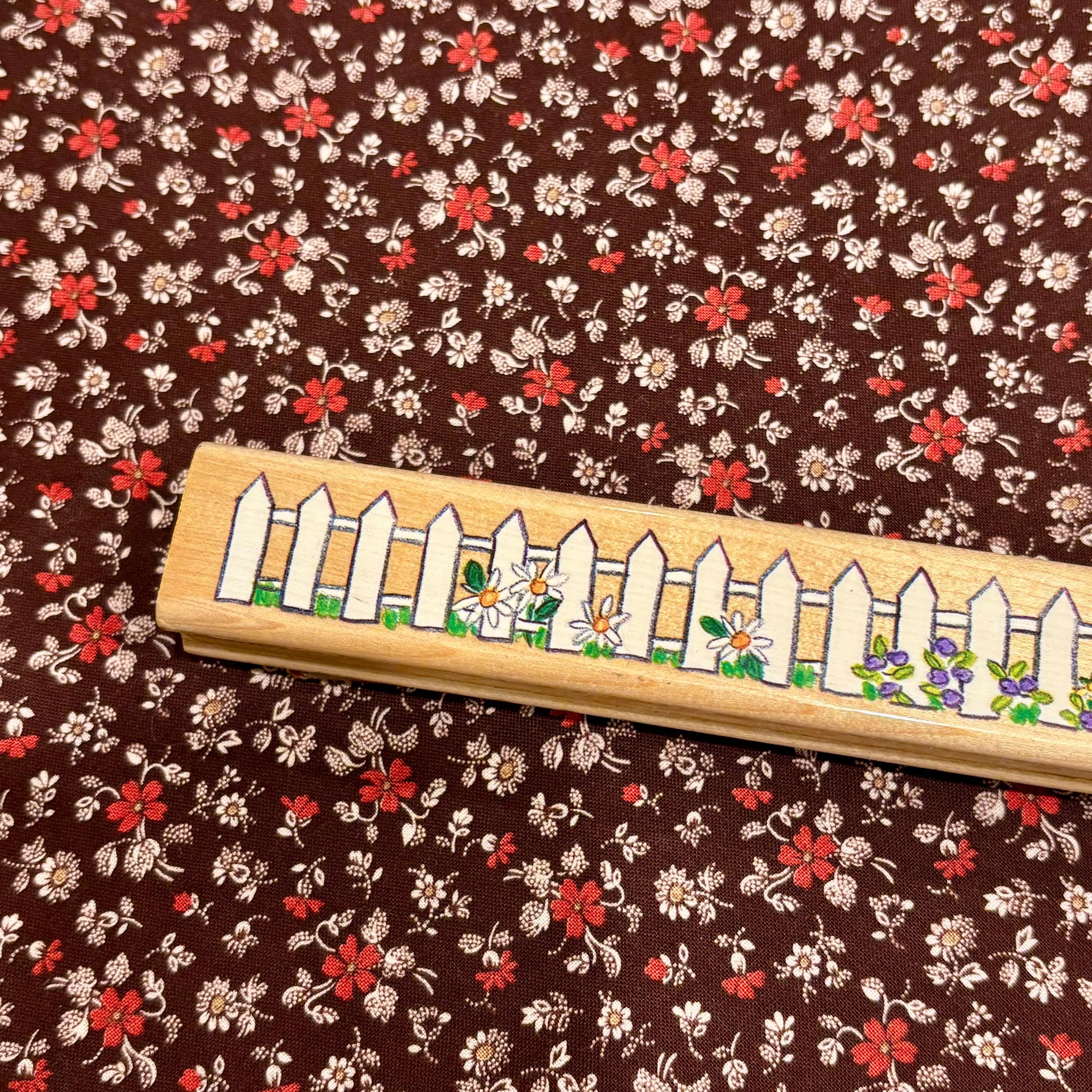 Vintage 12" Fence Border Rubber Stamp - NEW - Etsy
