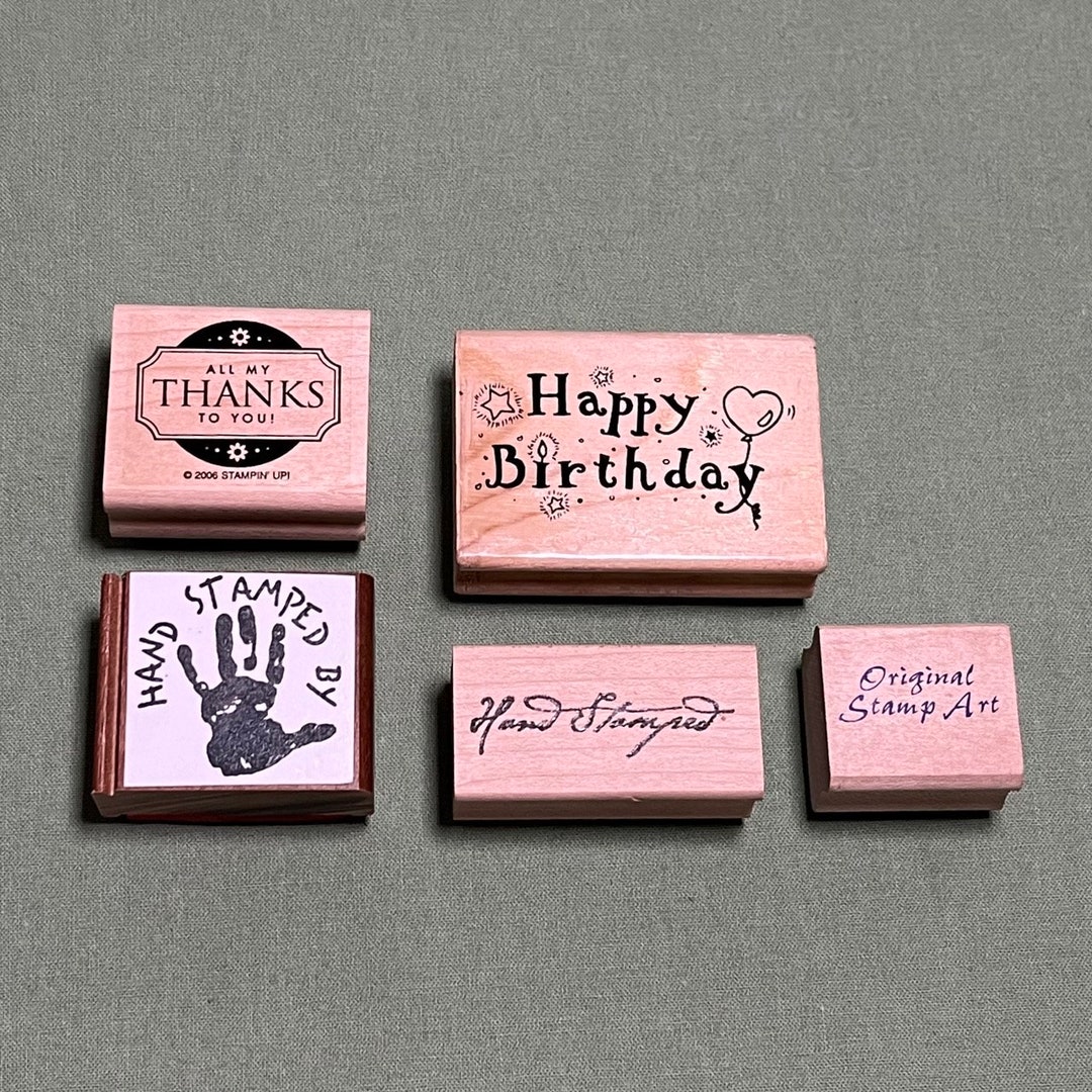 CHOOSE - Vintage Hand Stamped Words Rubber Stamps - USED - Etsy