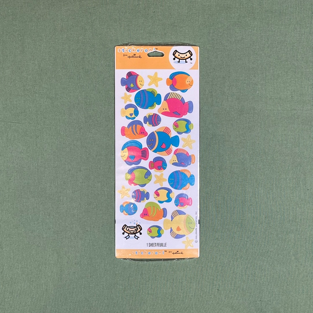 Vintage Stickeroni Fish Sticker Sheet Unused - NEW - Etsy
