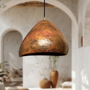 Organic Modern Copper Pendant Light, Organic Shaped Copper Pendant ...