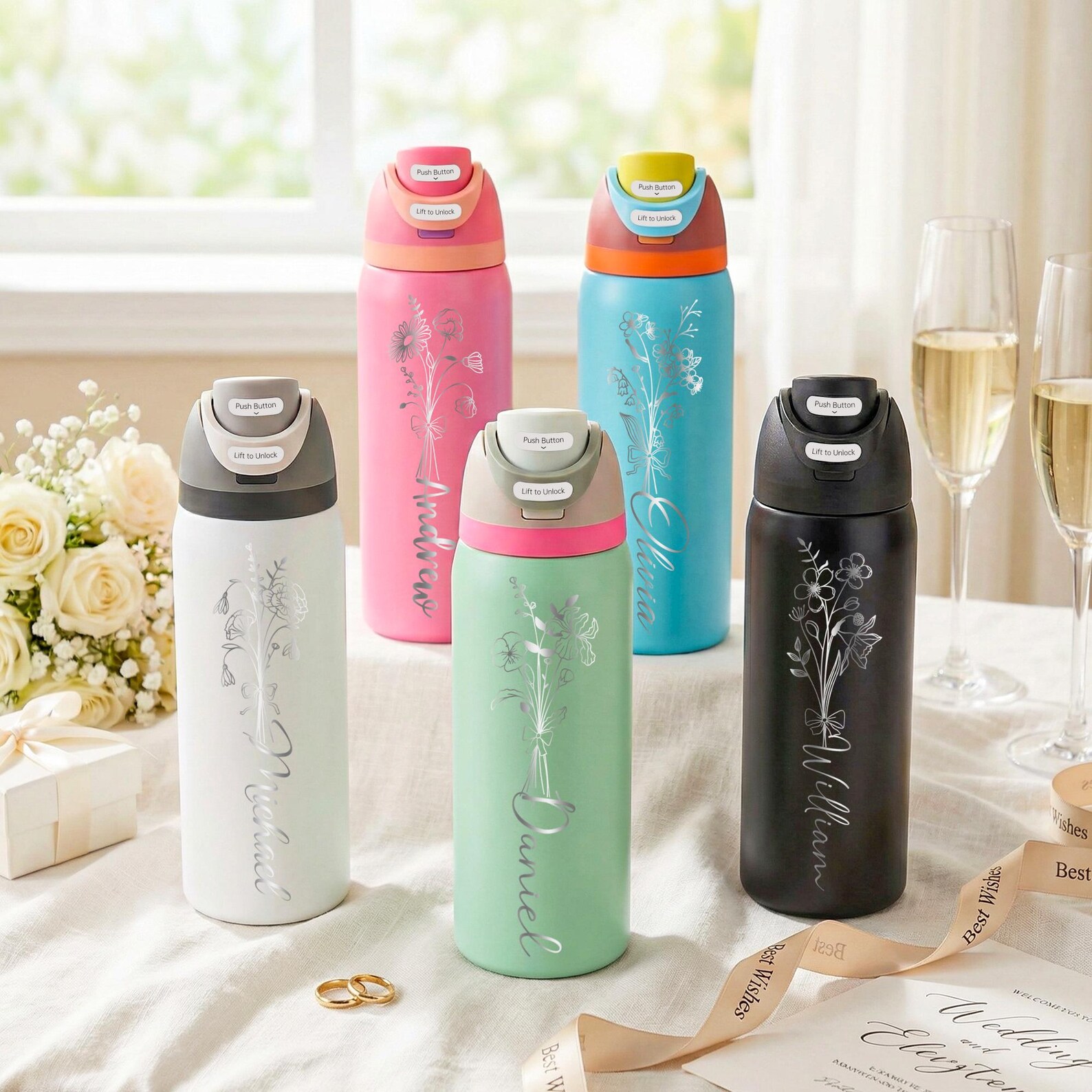Personalized Name Water Bottle, Mother's Day Gift, Back to School Gift ...