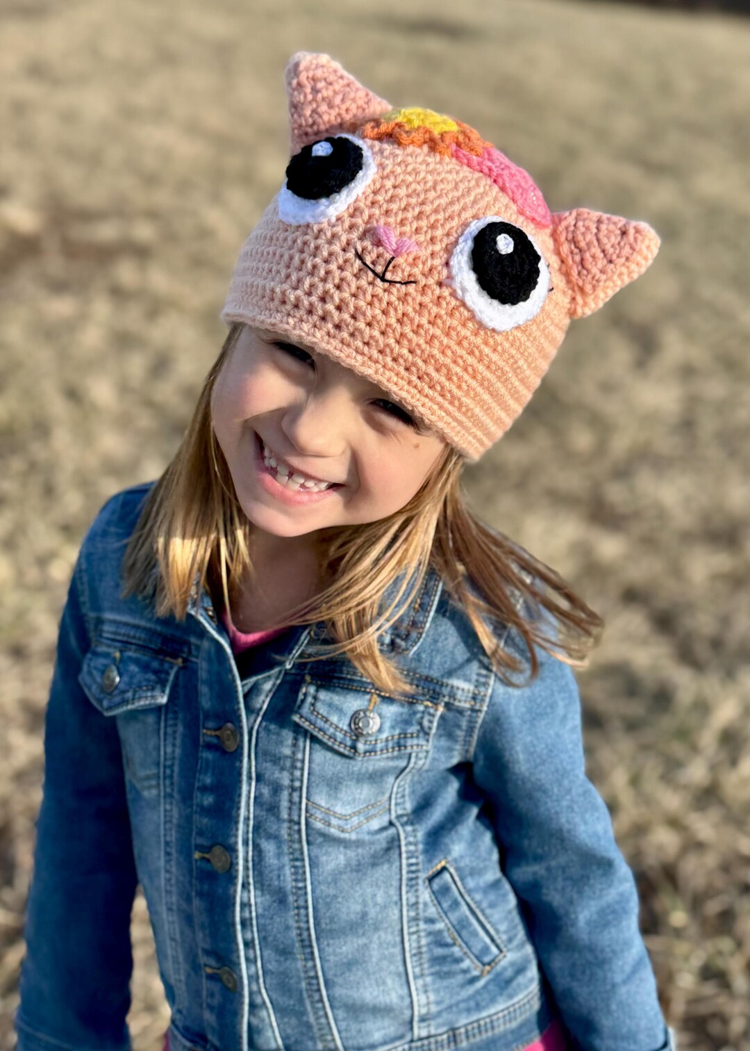 Sunshine Cat Hat - CROCHET PATTERN (english Only) 1-3yrs, 4-6yrs, 7 ...