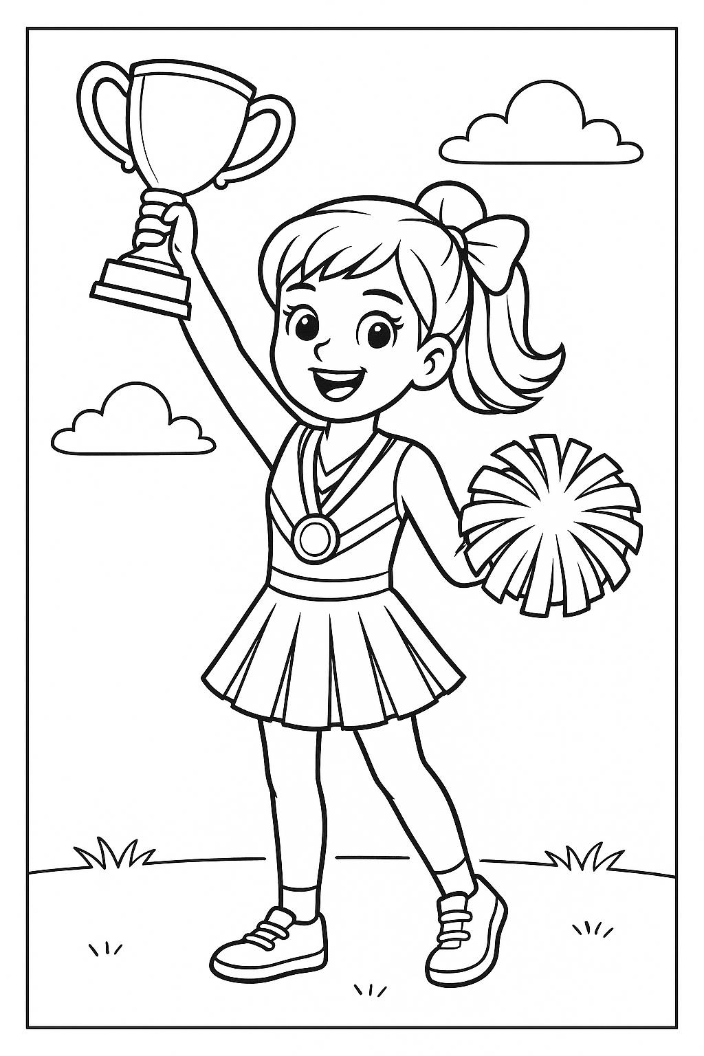 Cheerleading Coloring Book - Etsy